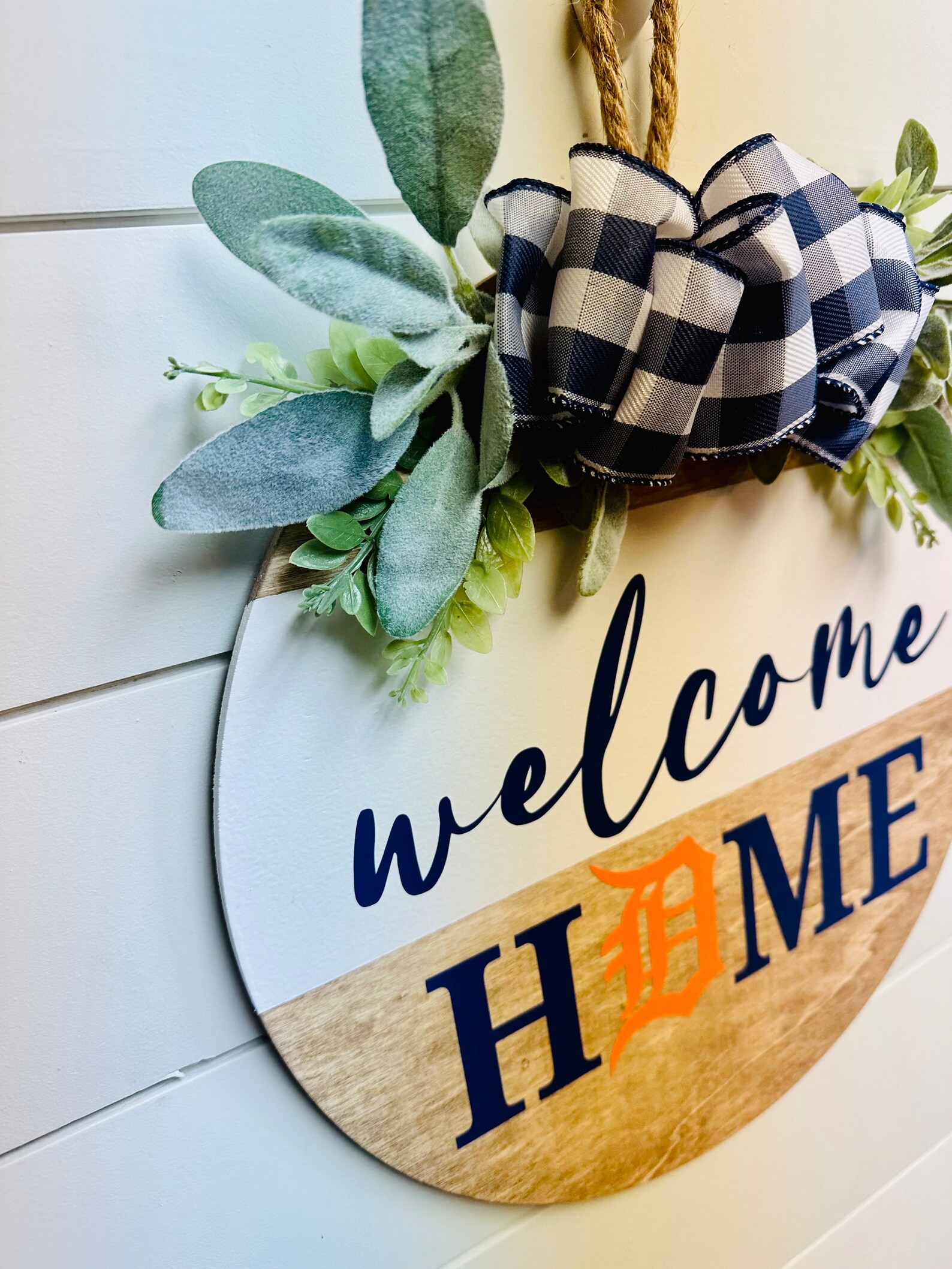 Detroit Tigers Wooden Door Hanger, MLB Baseball Wreath - Etsy