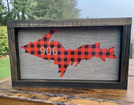 906 UP Upper Peninsula Michigan Sign 13x7.5 | Etsy