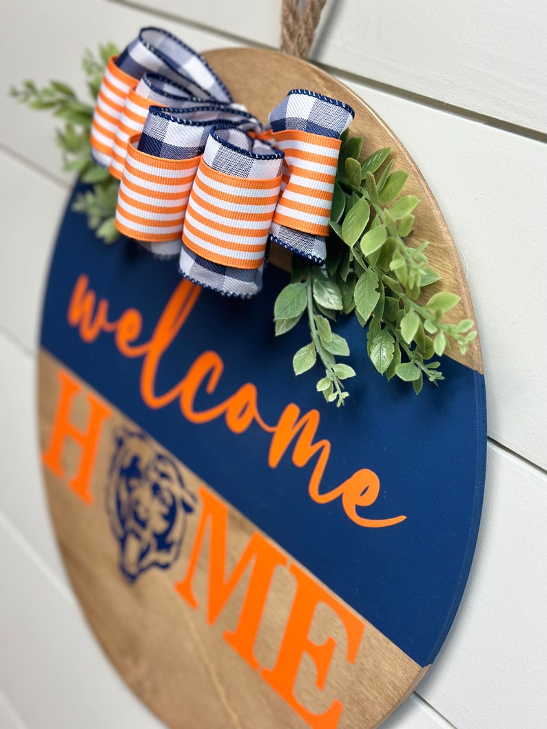 Chicago Bears Front Door Sign Football Sign NFL Welcome Sign - Etsy
