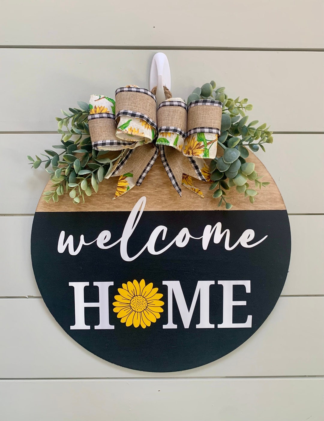 Sunflower Welcome Sign, Front Door Decor - Etsy