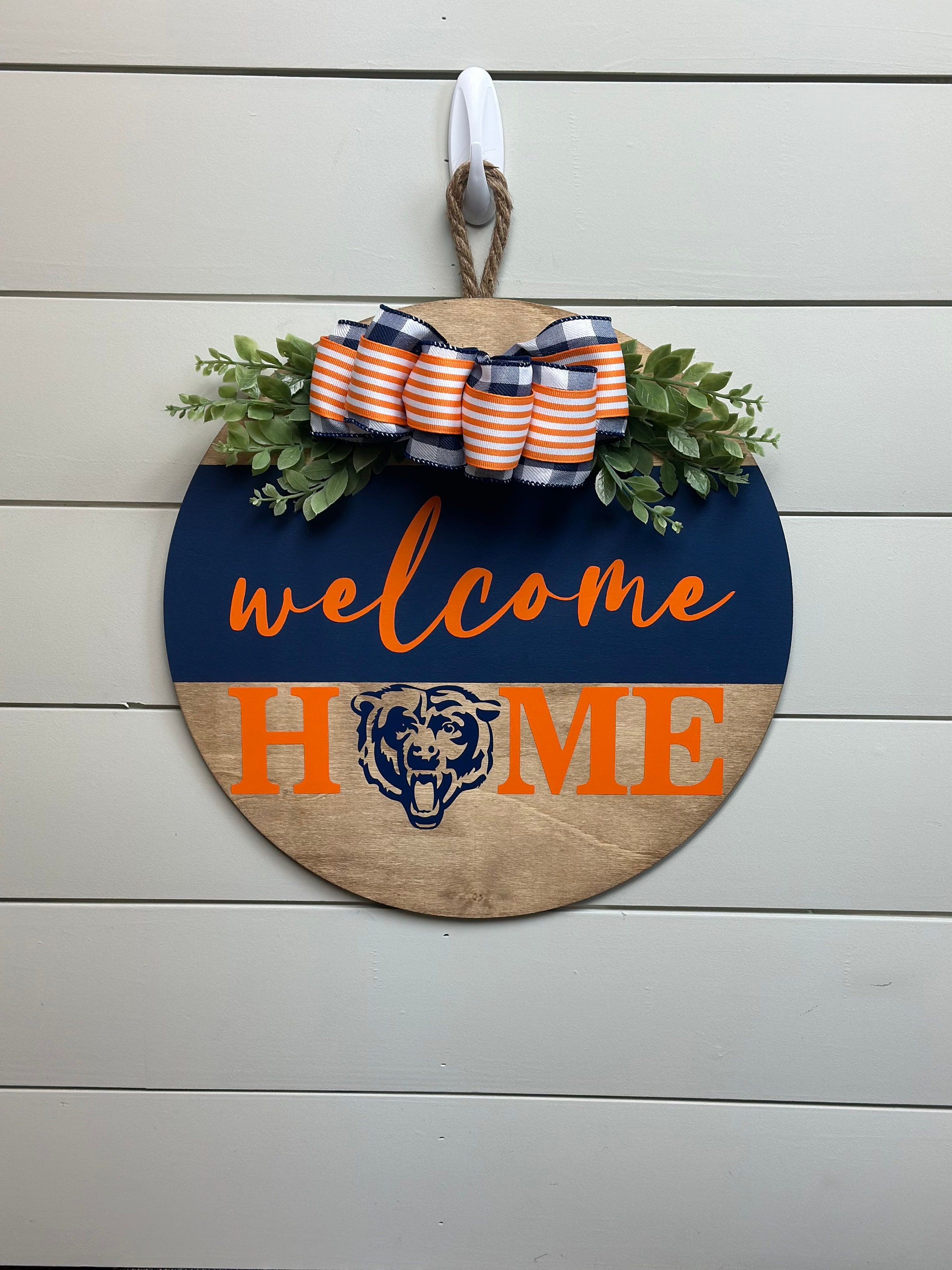 Chicago Bears Front Door Sign Football Sign NFL Welcome Sign - Etsy