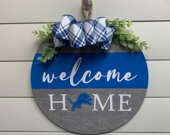15 Detroit Lions Front Door Decoration Wreath/sign - Etsy