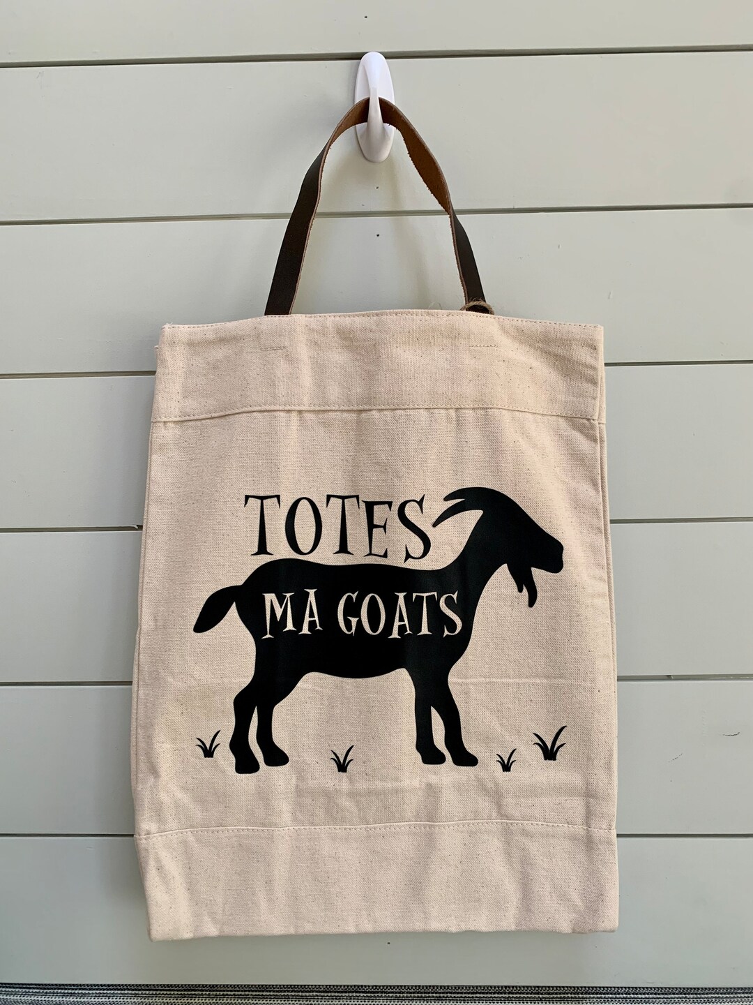Totes Ma Goats Canvas Tote Bag With Leather Handles * Eco Friendly ...