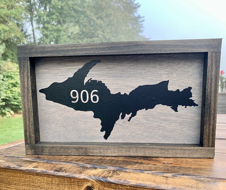 906 UP Upper Peninsula Michigan Sign (13"x7.5") - Etsy