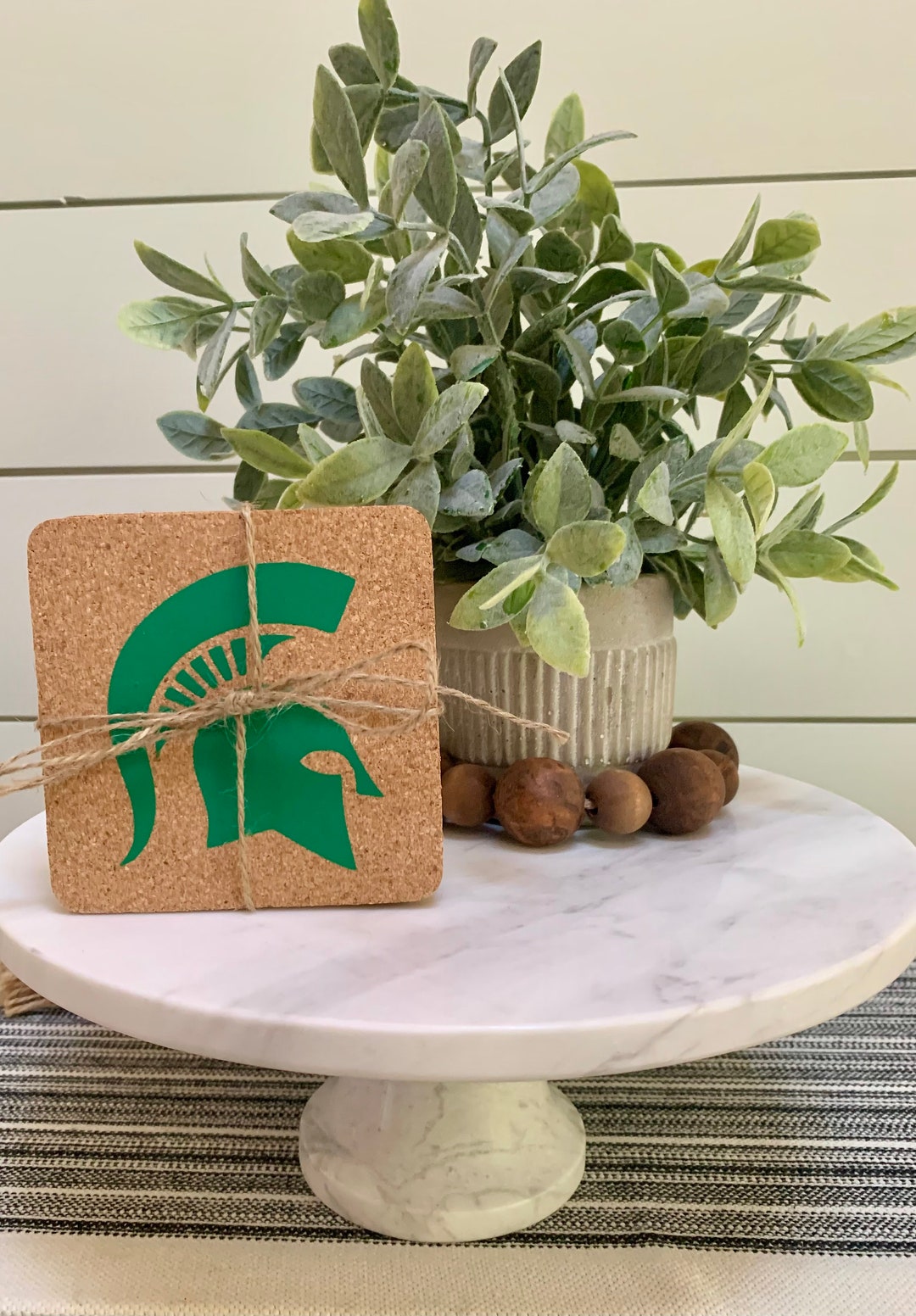 MSU Sparty Coasters Sparty Barware Michigan State Coasters - Etsy