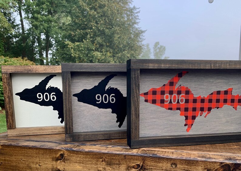 906 UP Upper Peninsula Michigan Sign (13"x7.5") - Etsy