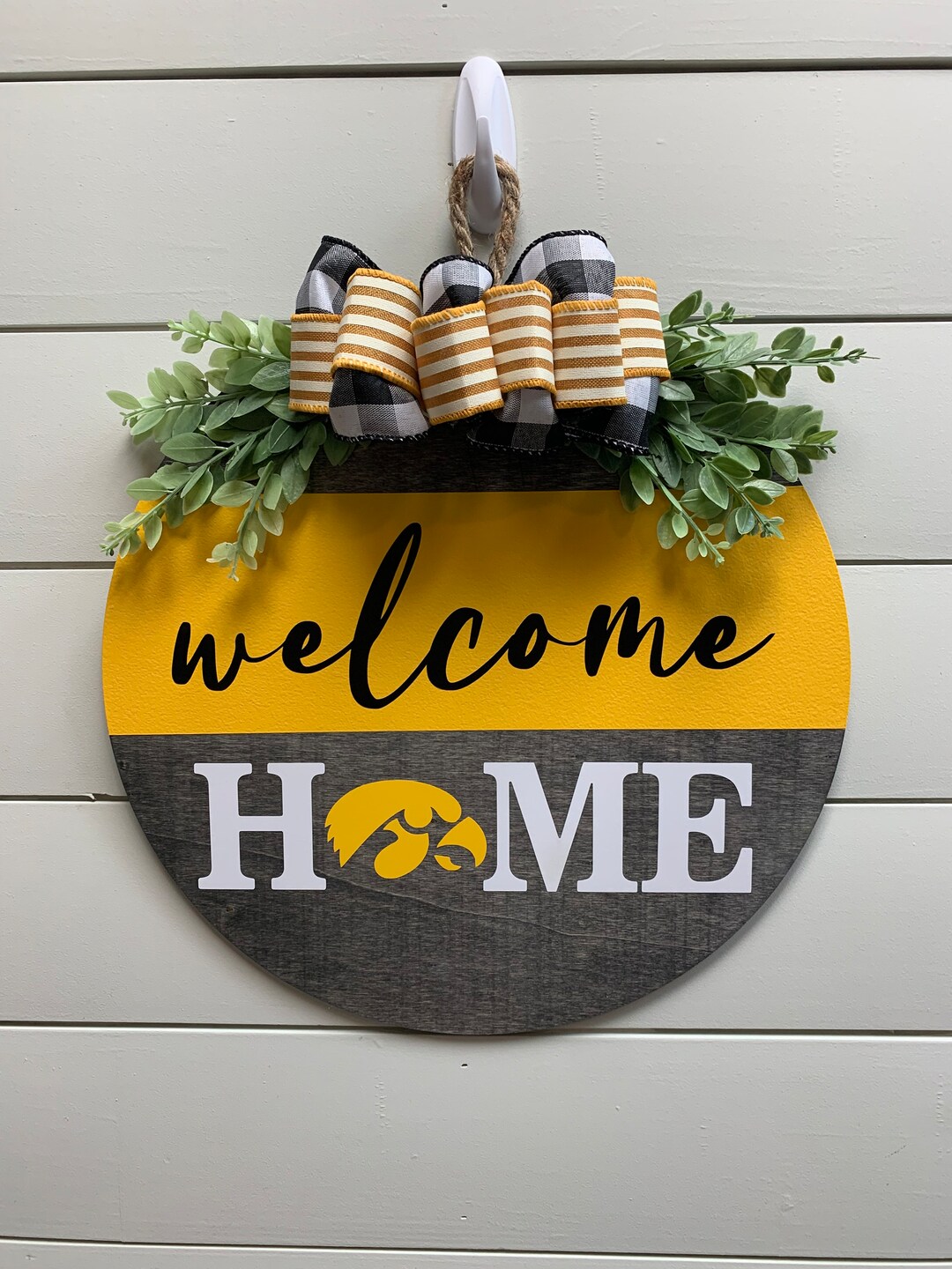 Iowa Hawkeye Sign College Dorm Room Decor Front Door Sign Big Ten - Etsy