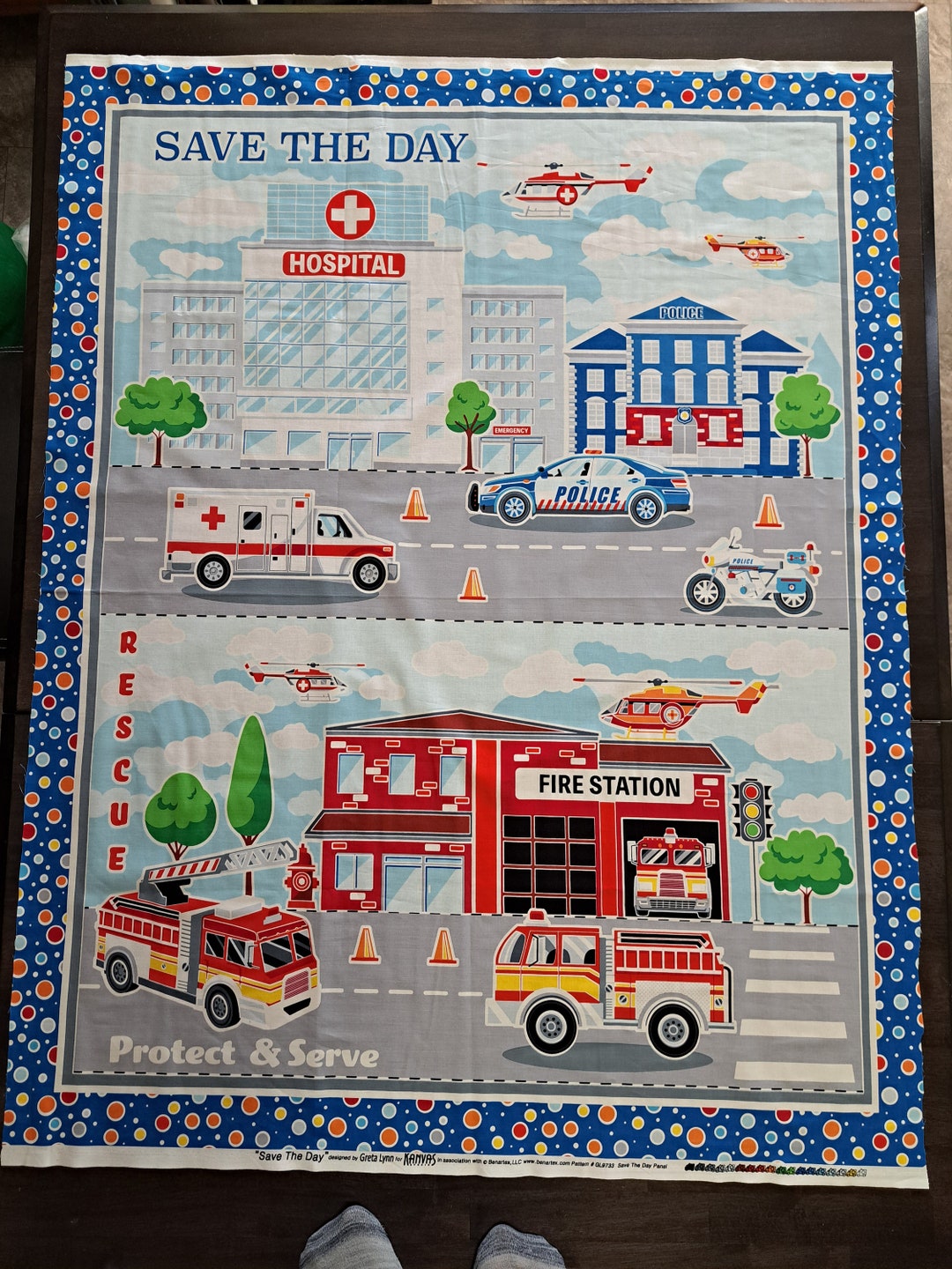 Baby Panel/ Emergency Vehicles - Etsy