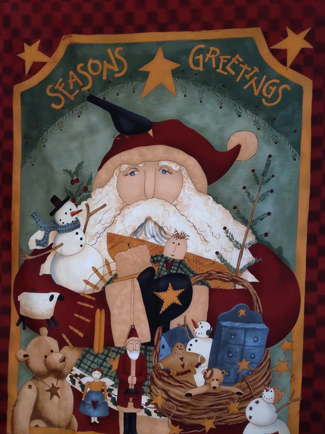 Cotton Santa Panel , Quilt Panel, Christmas Panel, - Etsy