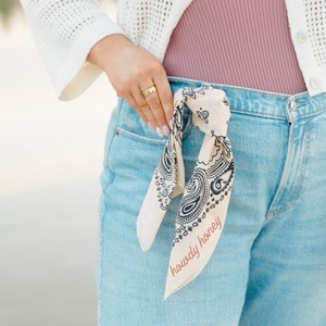 Embroidered Bandana - Etsy