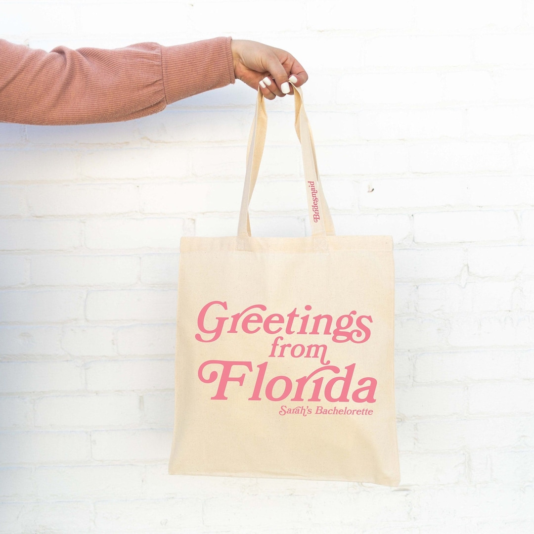 Florida Wedding Tote - Custom Wedding Tote Bag - Wedding Favor ...