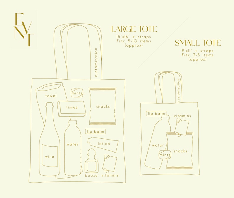 Personalized Script Tote Bag Wedding Welcome Bag - Etsy