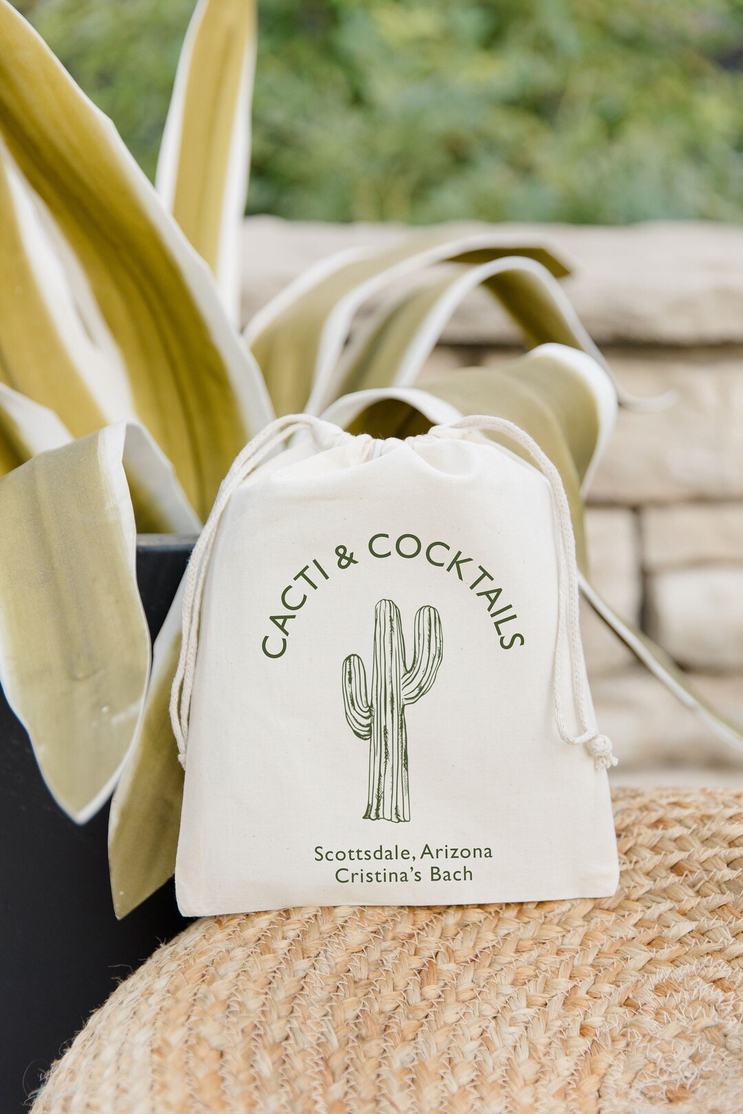 Cacti and Cocktails Bags - Desert Bachelorette Bag - Simple Wedding ...
