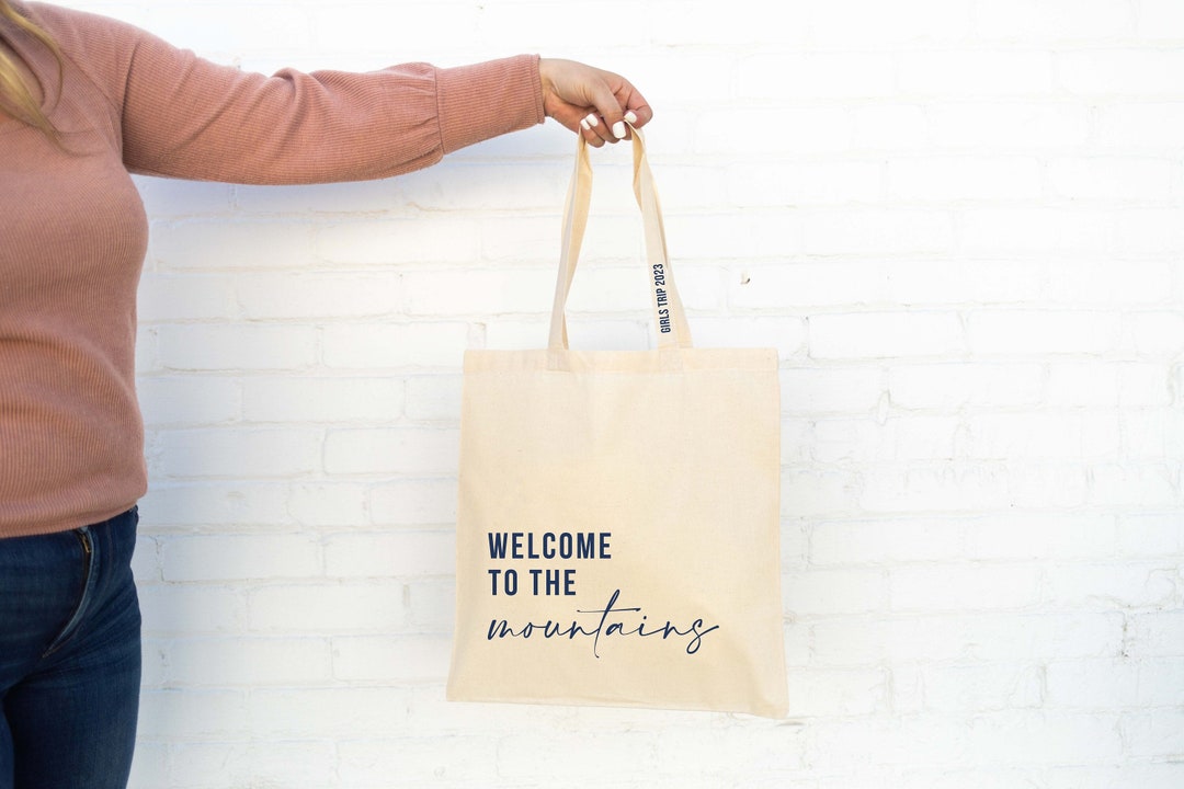 Welcome Tote Bag - Destination Wedding Welcome Totes - Mountain Welcome ...
