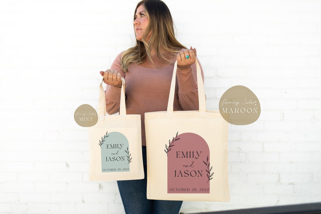 Custom Wedding Totes Wedding Handle Tote Bag Wedding Welcome Gift Tote ...