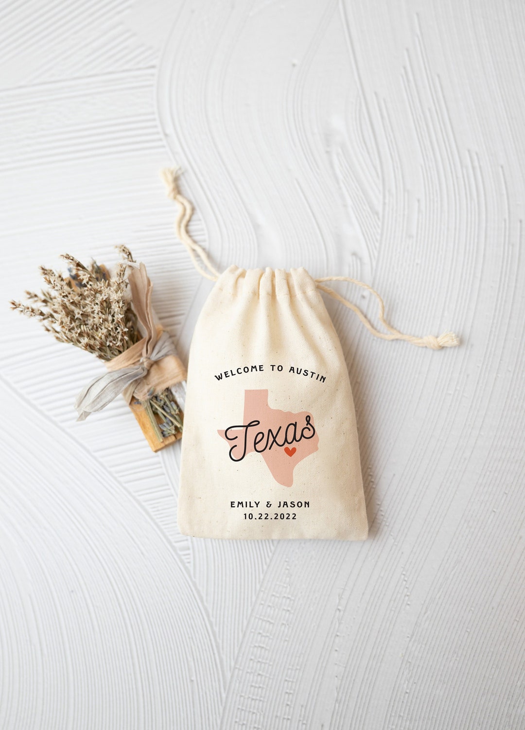Destination Wedding Favors - Austin Wedding Bag - Texas Wedding Favor ...
