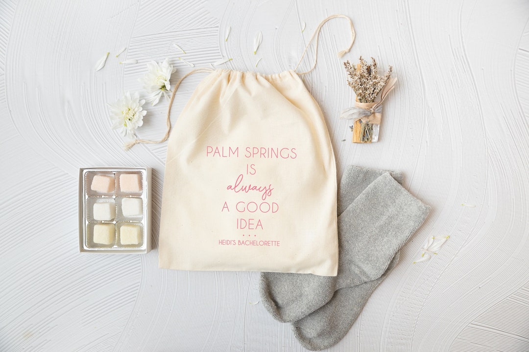 Palm Springs Bachelorette - Custom Bachelorette Bags - Bachelorette ...