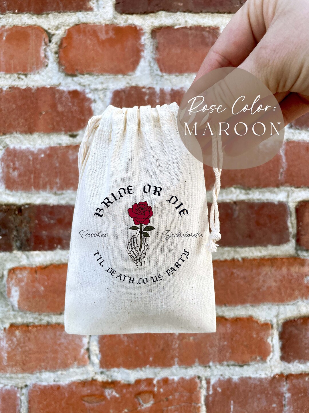 Til Death Do Us Party - Bride or Die - Custom Bachelorette Bag - RIP ...