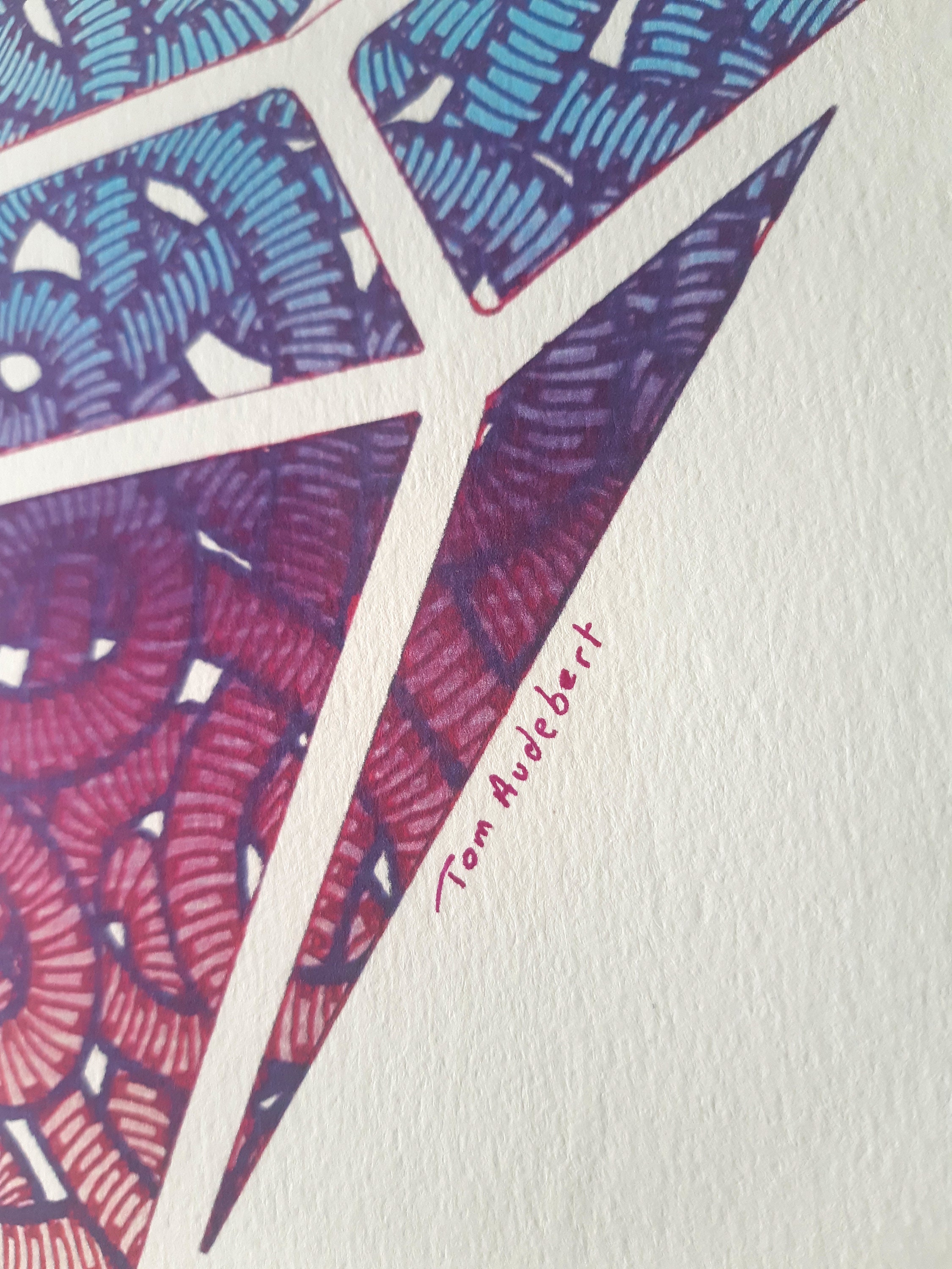 A4 Poster Diamond Geometric Shape Gradient Limited - Etsy