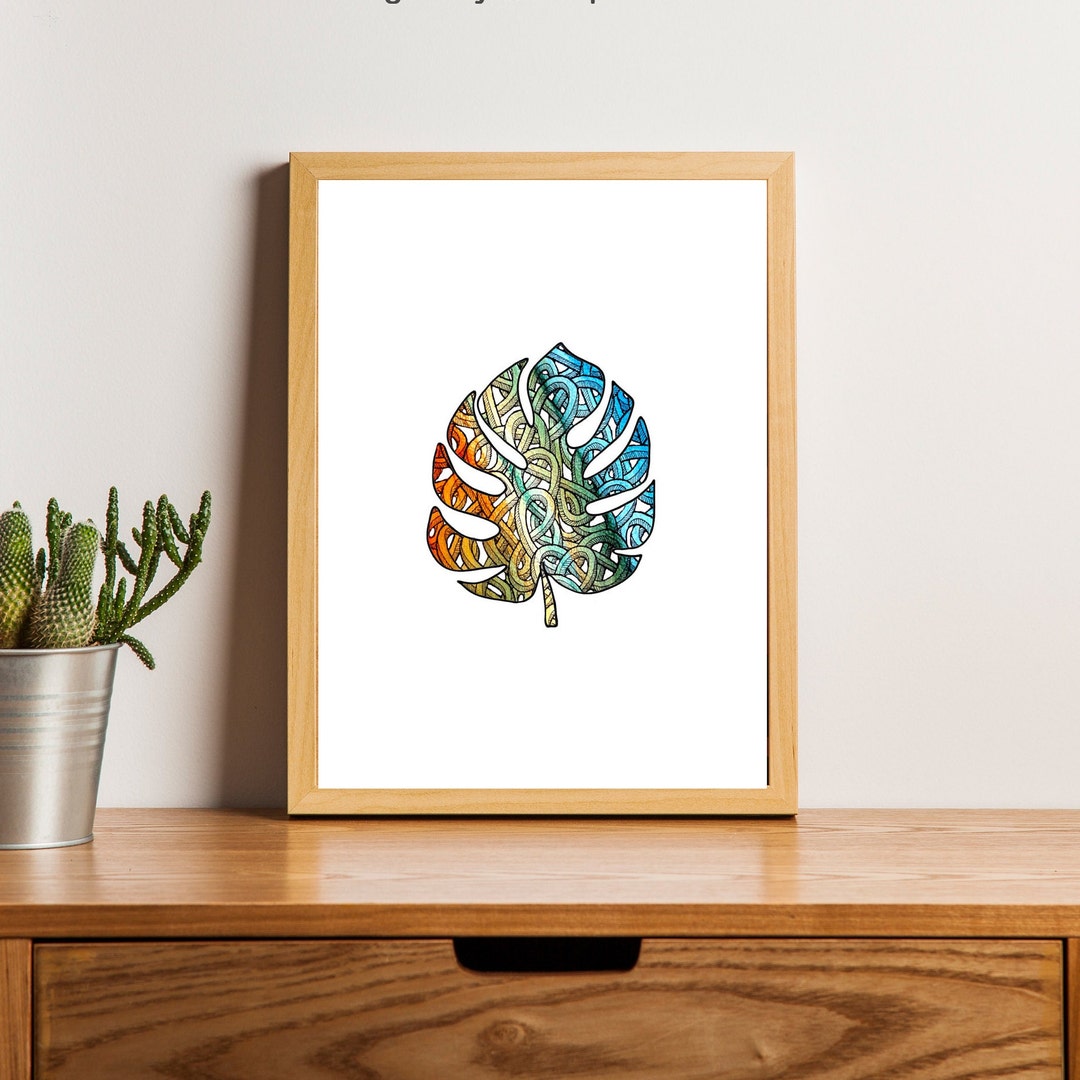 Print Monstera Watercolor A4 Poster - Etsy