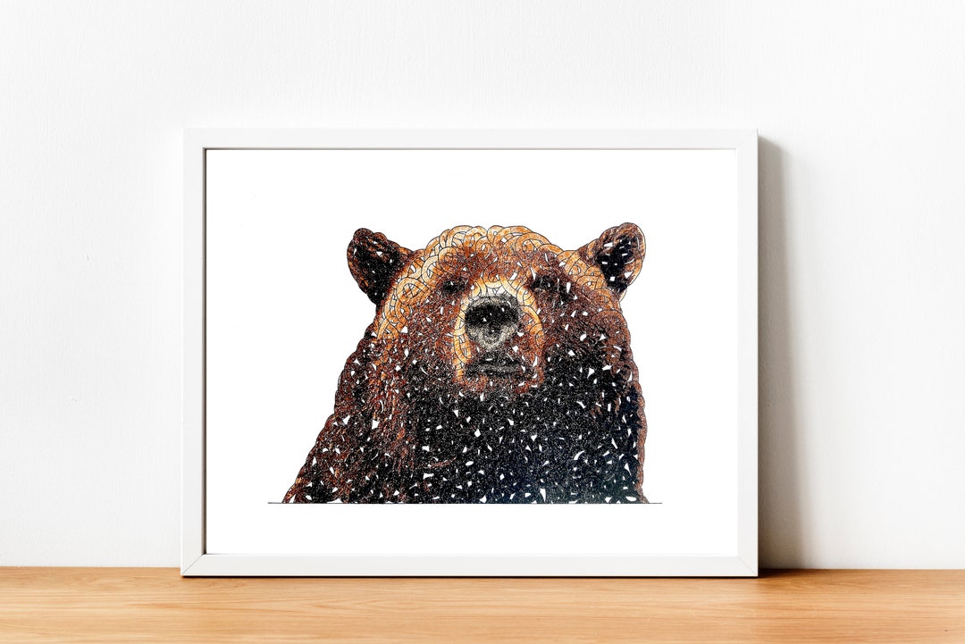 Print Bear Portrait A4 Poster - Etsy
