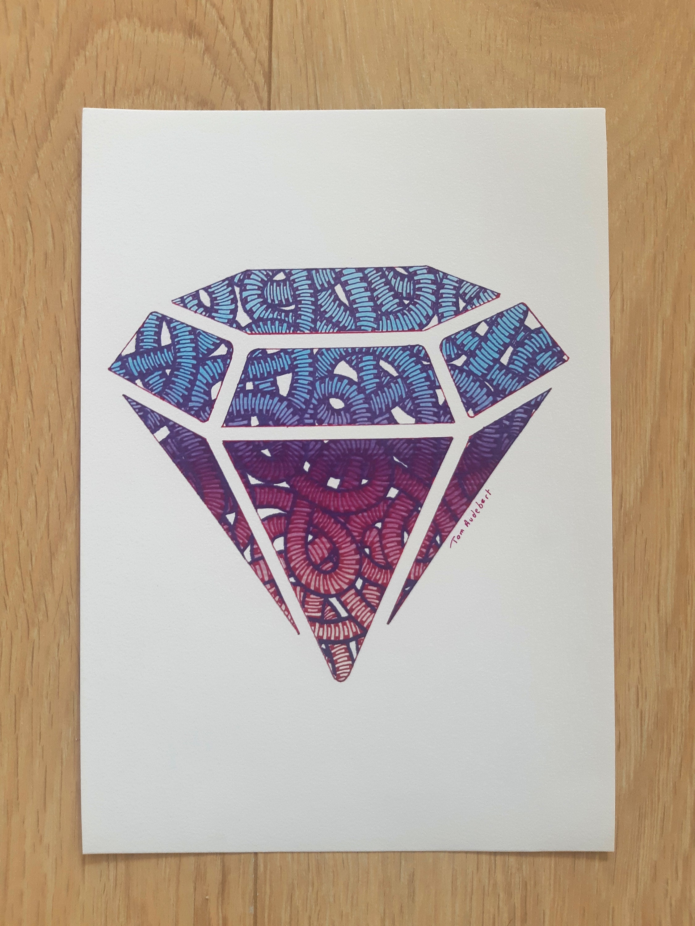 A4 Poster Diamond Geometric Shape Gradient Limited - Etsy