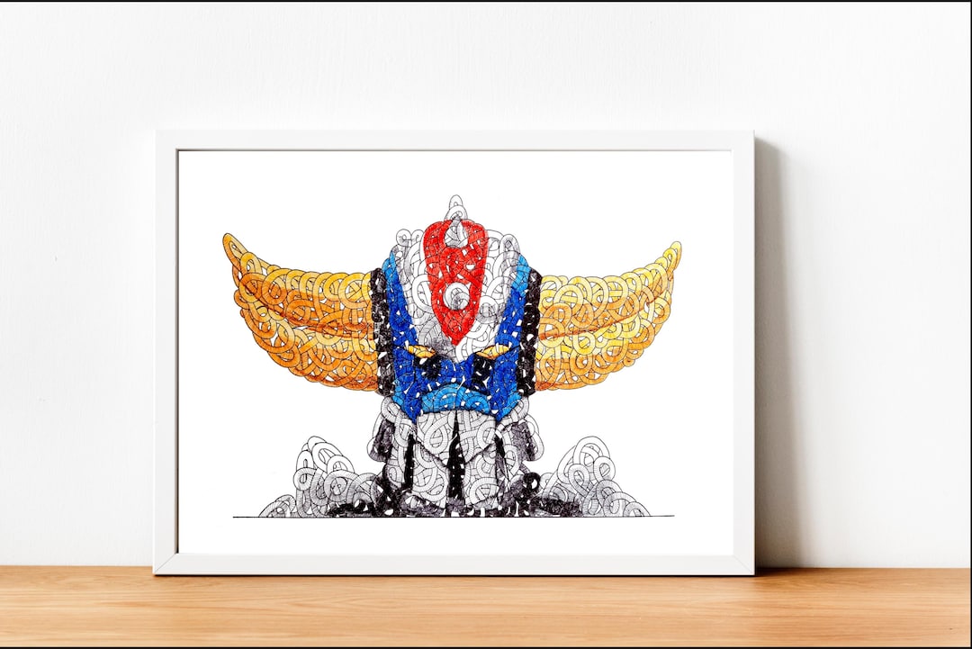 Print - Portrait of Goldorak - A4 Poster - Etsy