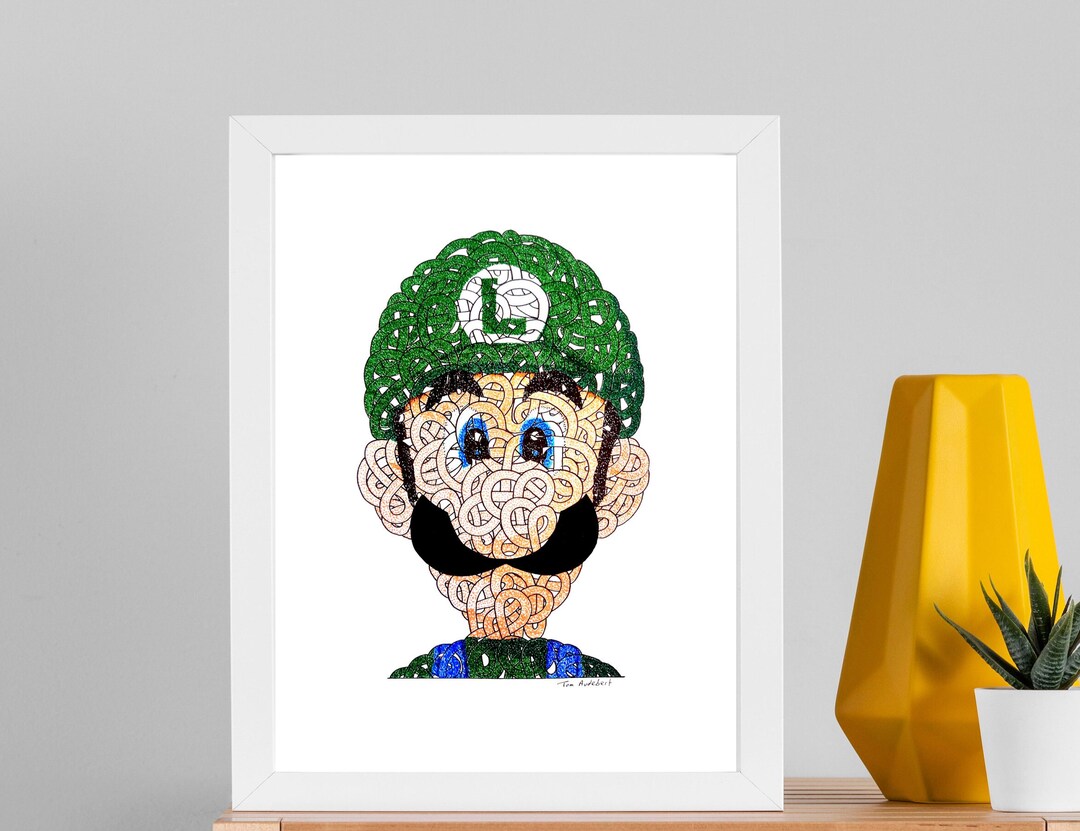 Print Portrait of Luigi Mario Collection 2 A4 Poster - Etsy