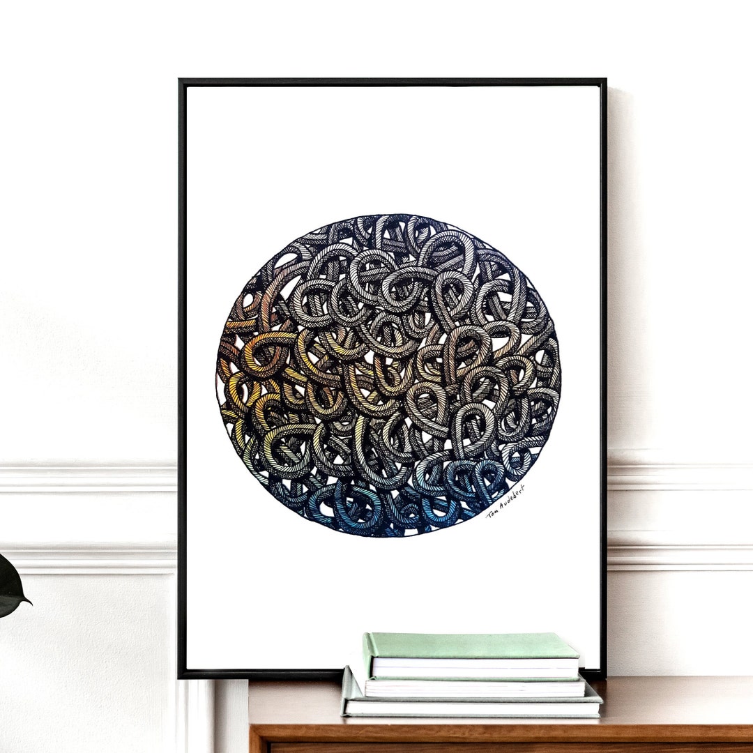 Print Geometric Abstract Design A4 Poster - Etsy