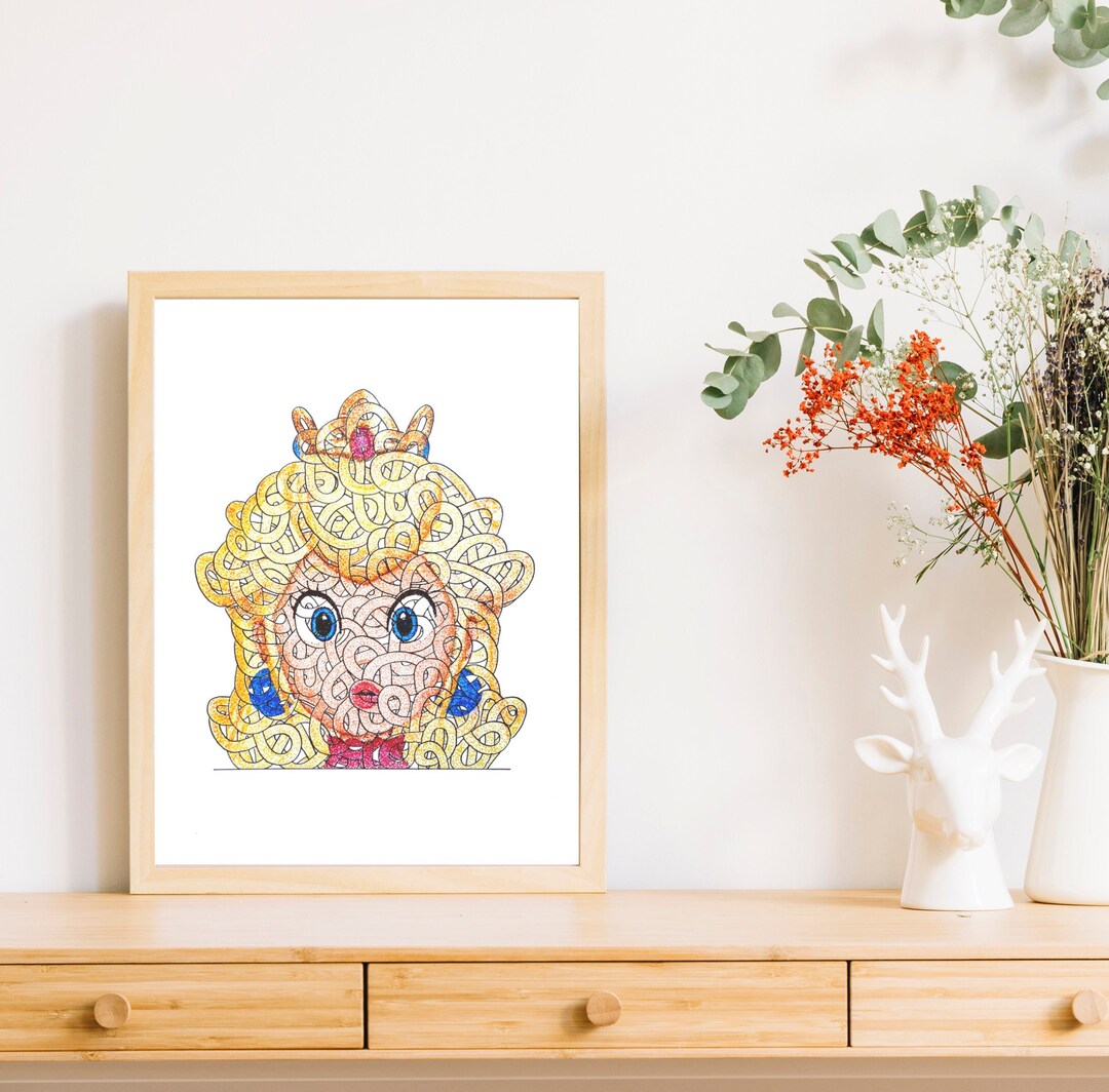 Print - Portrait of Peach --- Mario Collection #4 --- A4 Poster - - Etsy