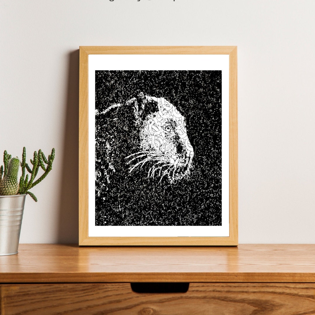 Print - Panther Portrait --- A4 Poster - - Etsy