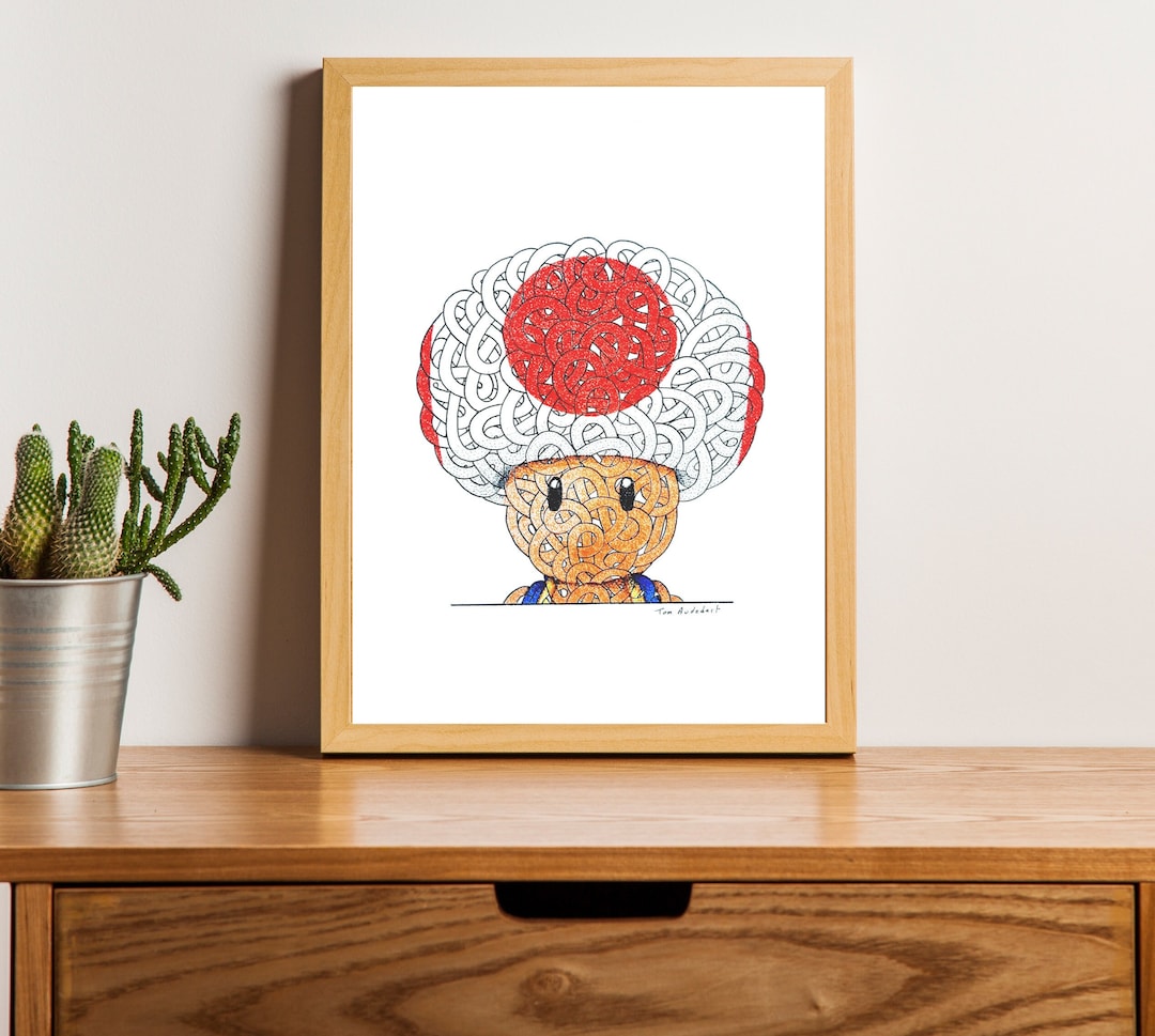 Print Portrait of Toad Mario Collection 3 A4 Poster - Etsy