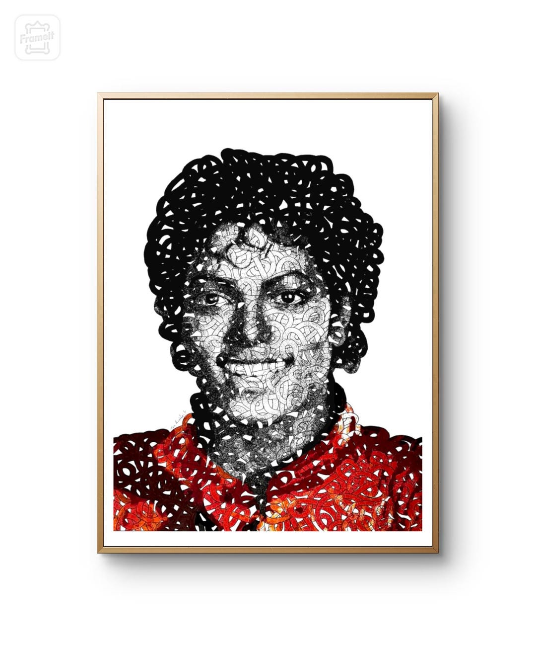 Print Portrait of Michael Jackson A4 Poster - Etsy