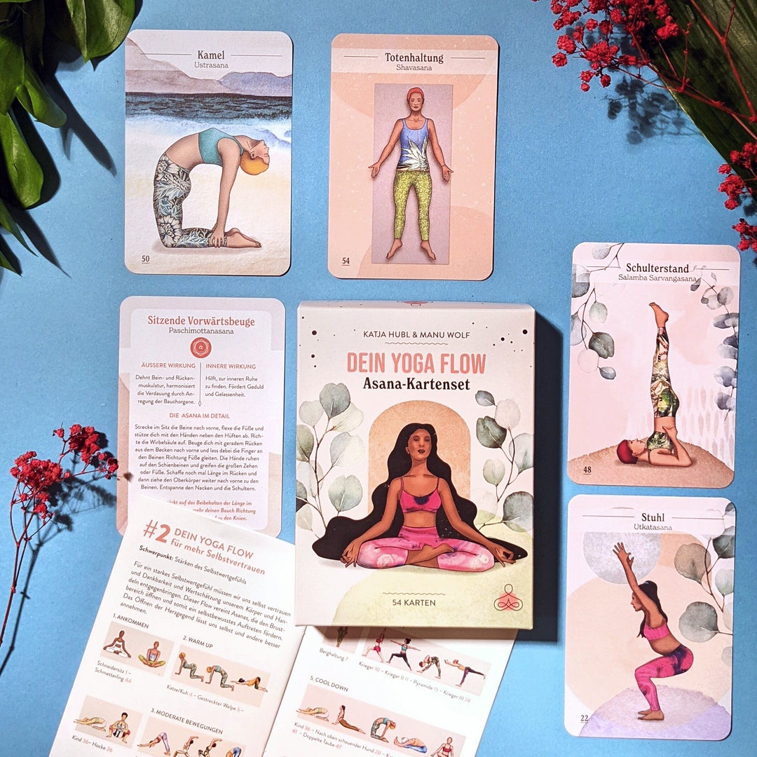 Yoga Asana Cards - Asana Card Set - Yoga Flow - Yoga Gift - for Yoga ...