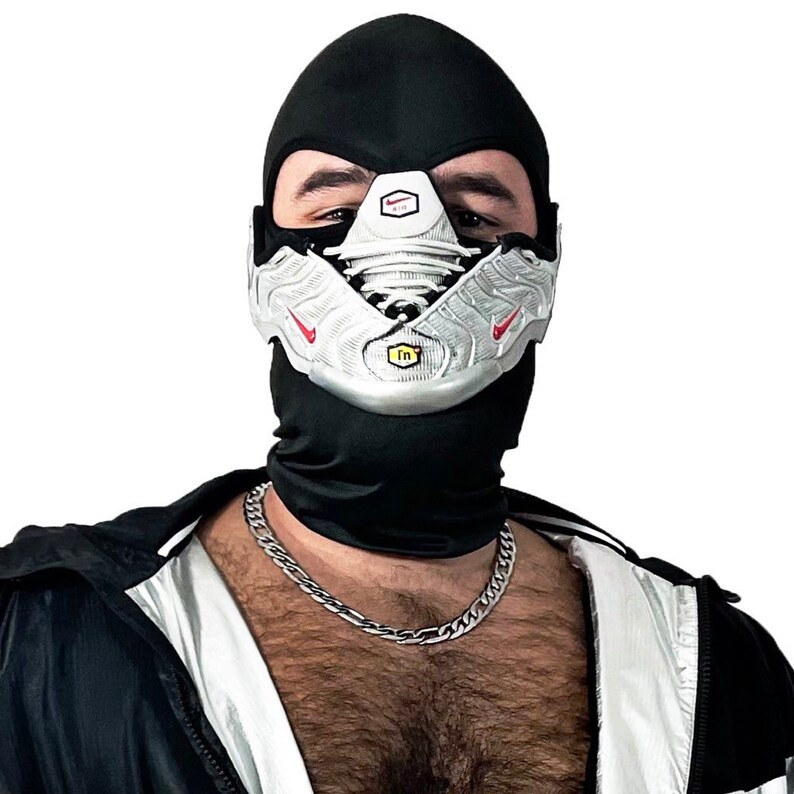 Nike Air Max Tn Silver Bullet Mask Handmade From Up-cycled Nike Air Max ...
