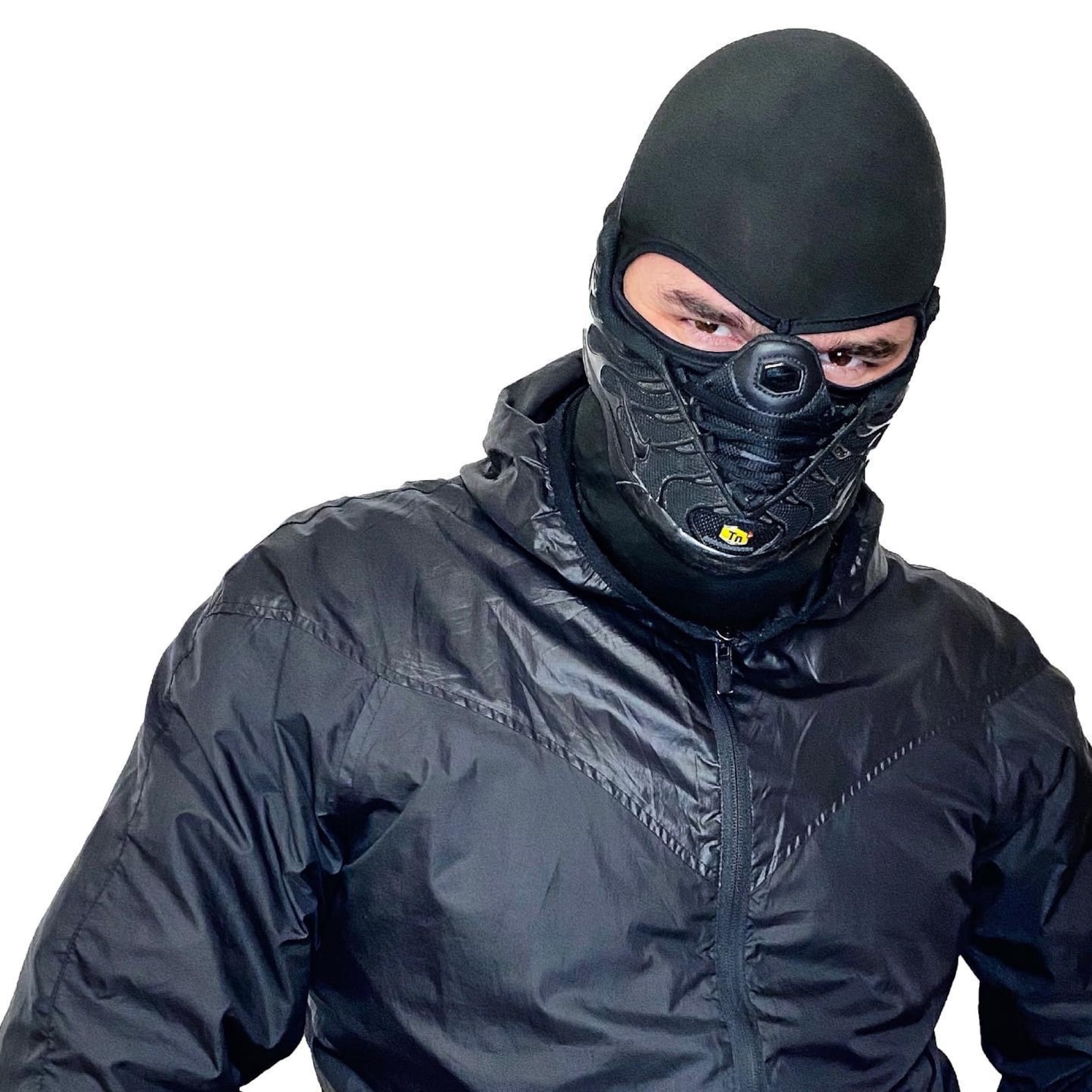 Nike Air Max Tn Triple Black Mask Handmade From Up-cycled Nike Air Max ...