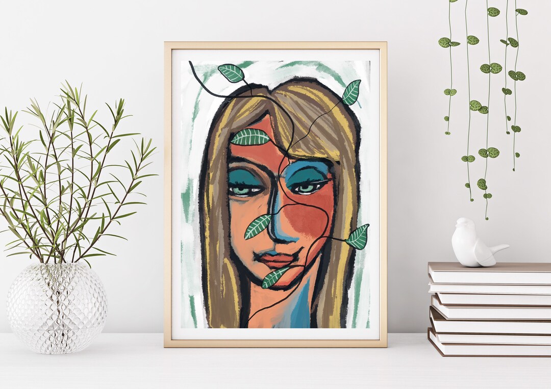 DENISE Poster Illustration Woman Portrait Printed on Paper - Etsy