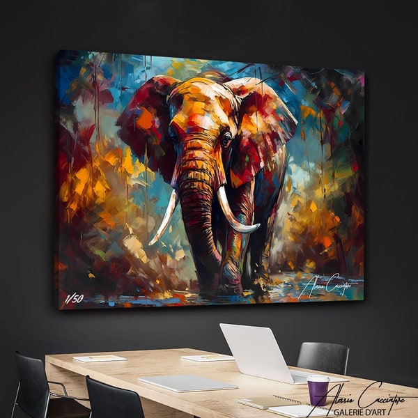 Large Elephant Painting - Etsy