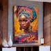 African Woman Wall Decor, African Print Art, Black Woman Canvas Wall Art, African American Art ...