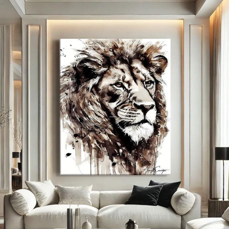 Lion Wall Art - Etsy Australia