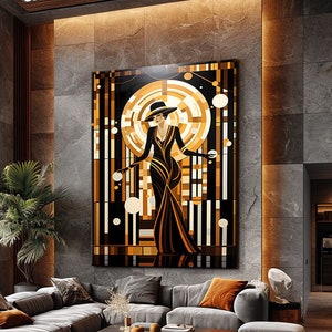 Modern Art Deco Wall Art Canvas, Luxury Wall Art Prints Trendy, Retro ...
