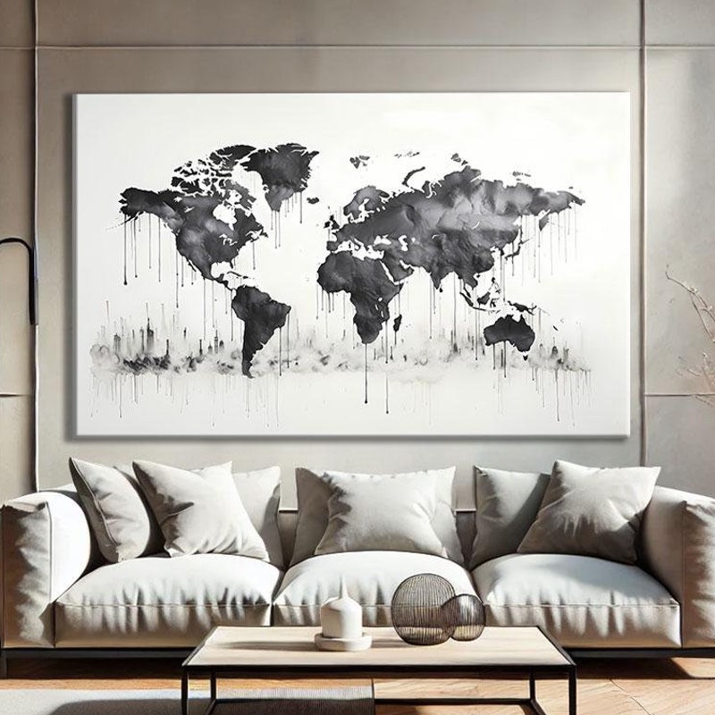 Abstract World Map - Etsy
