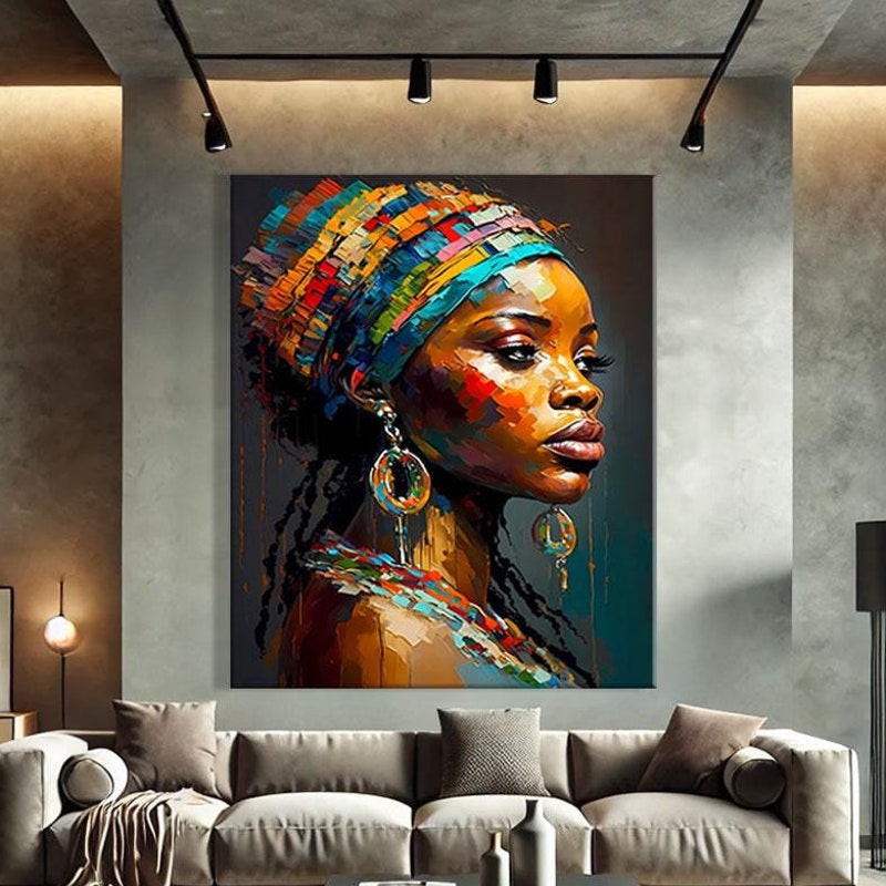 Afro Painting - Etsy