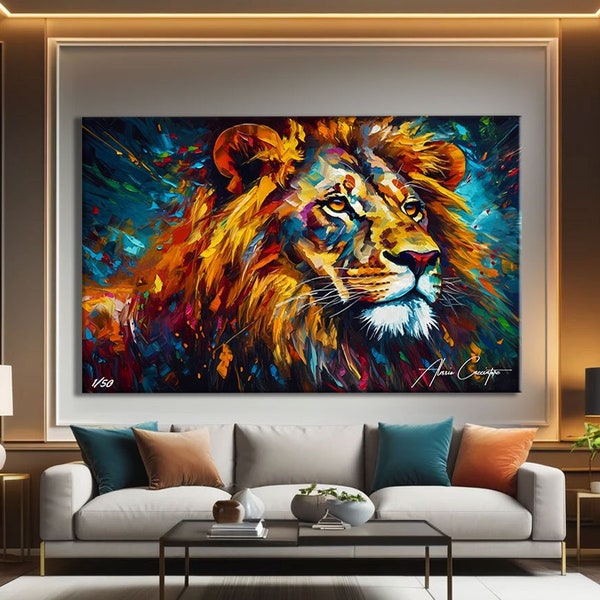 Abstract Lion Art - Etsy