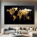 World Map Canvas Wall Art World, Map of the World Wall Art, Large World ...