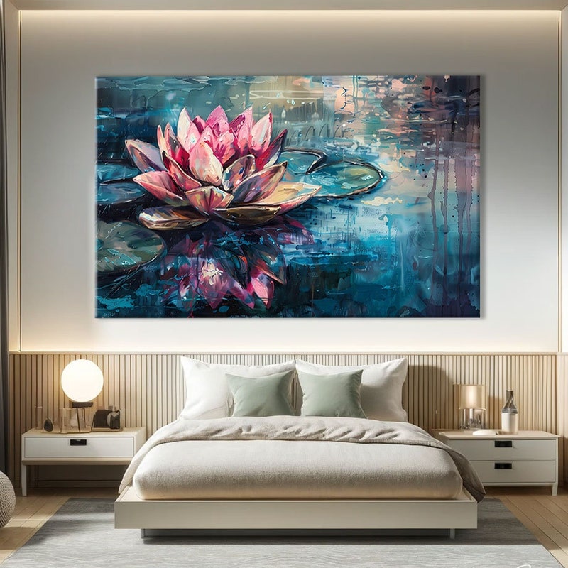 Lotus Flower Wall Art - Etsy