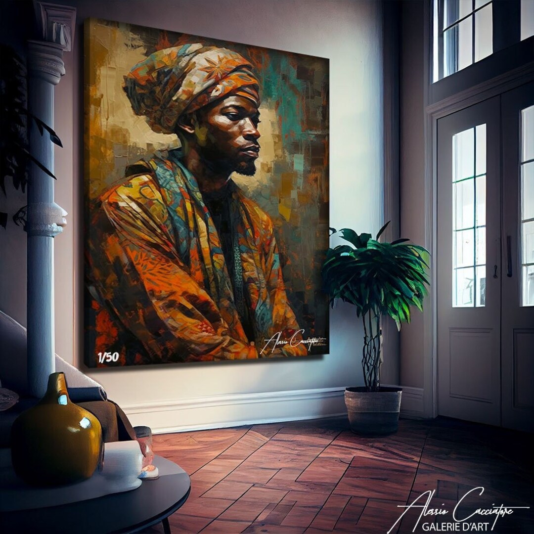 Black Man Art Print, African Wall Art Prints, Above Bed Wall Art Prints ...