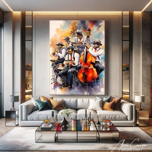 Music Wall Art Prints, Band Wall Art, Jazz Art Prints, Abstract Music ...