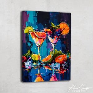 Cocktail Wall Art Prints, Modern Bar Decor for Wall, Extra Large Wall ...