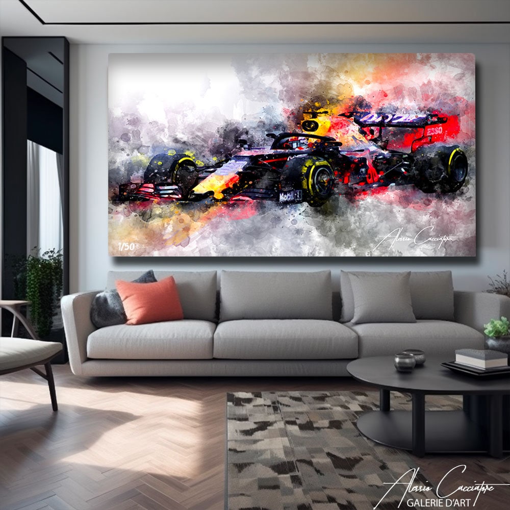 Max Verstappen Canvas Red Bull Racing Poster Art Formula 1 - Etsy